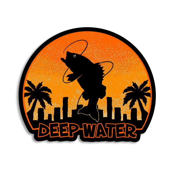 Hooked - 4" Sticker – Deep Water Co